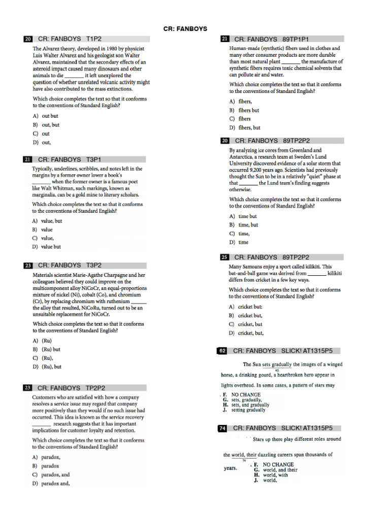 COMMA-RULE-FANBOYS-BREAKDOWN | PDF