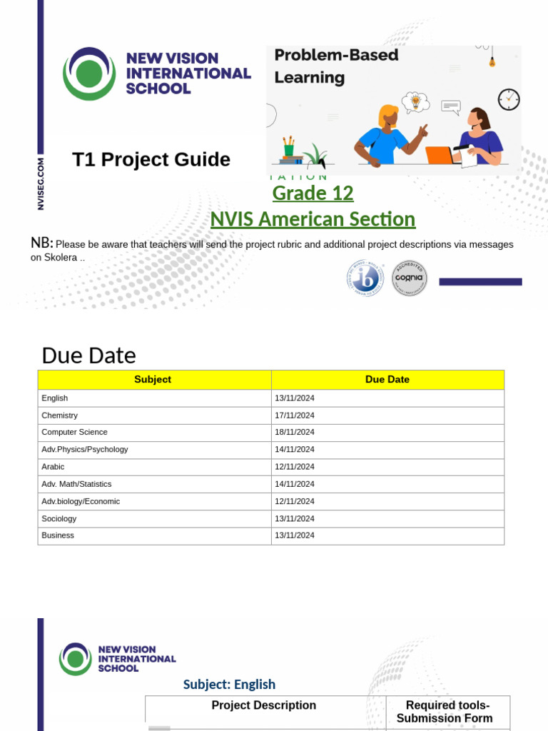 G12 T1 Project Guide - NVIS American Section | PDF | Function (Mathematics) | Demand