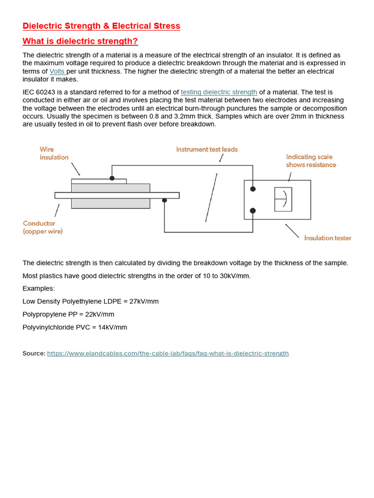 Understanding Dielectric Strength and Stress | PDF | Insulator ...
