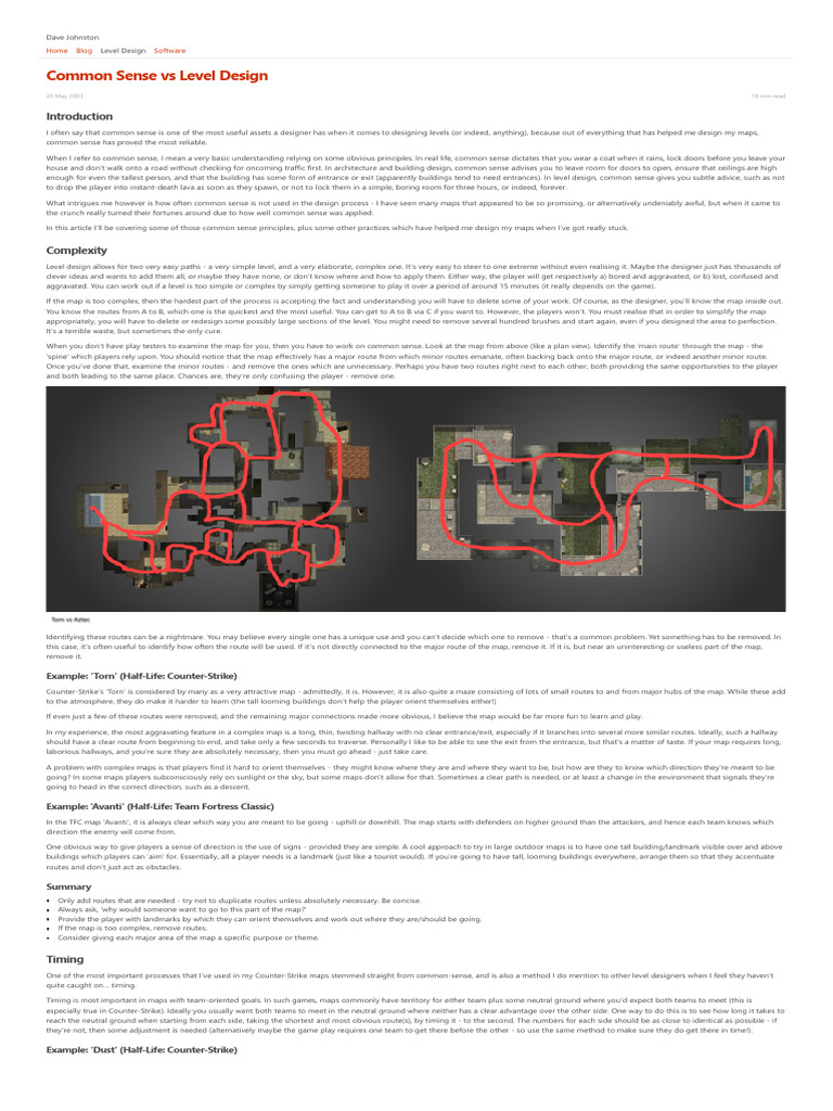 Common Sense Vs Level Design | PDF | Thought | Common Sense