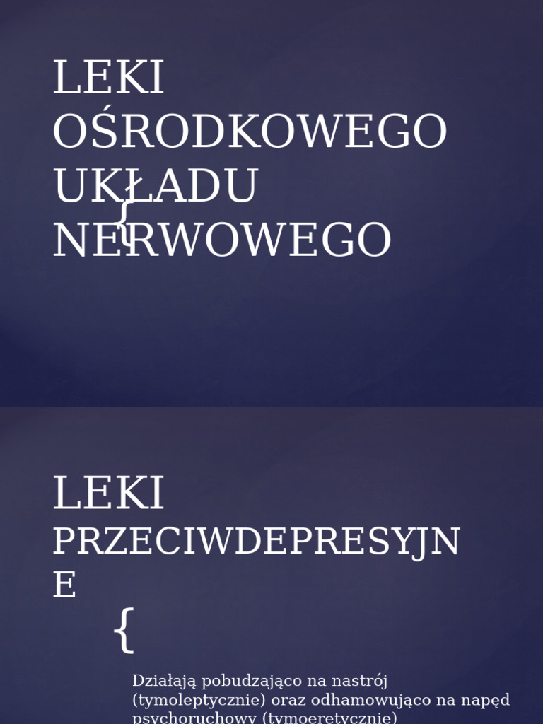 LEKI PRZECIWDEPRESYJNE | PDF