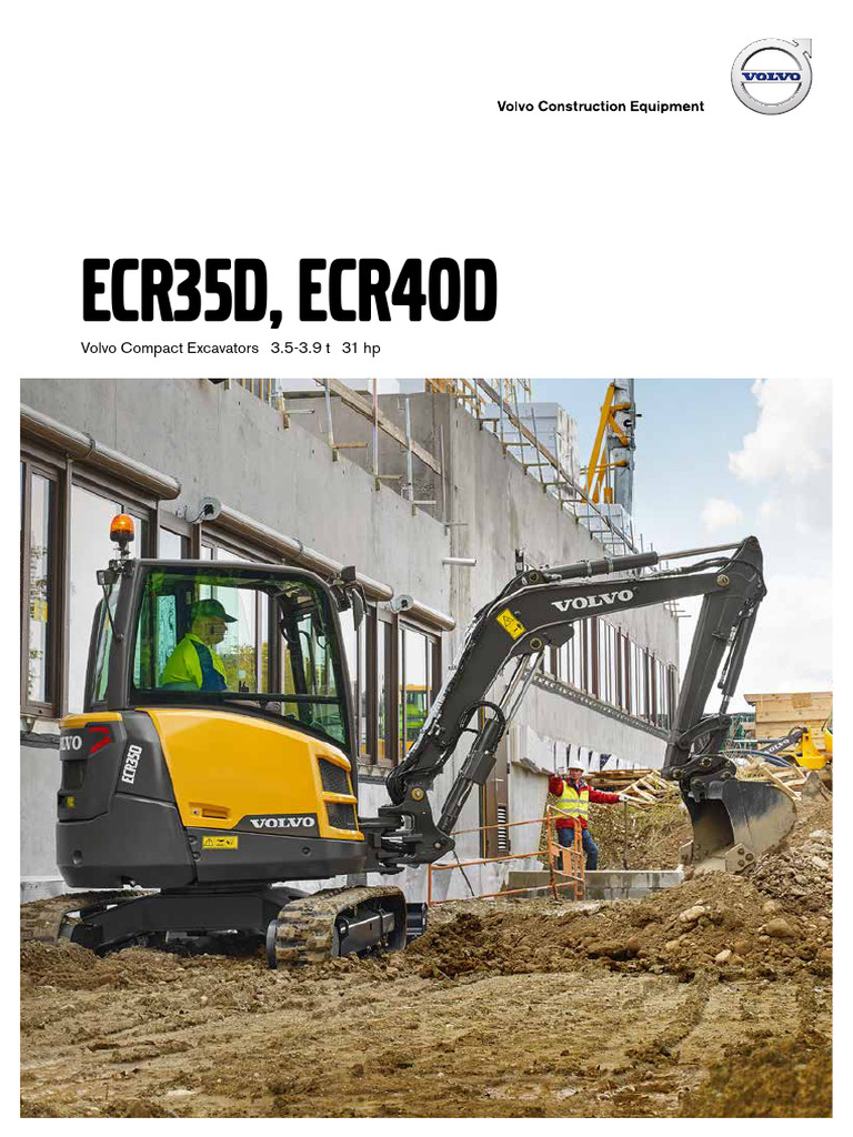 Volvo ECR35D/ECR40D Excavators Overview | PDF | Engines | Electrical ...