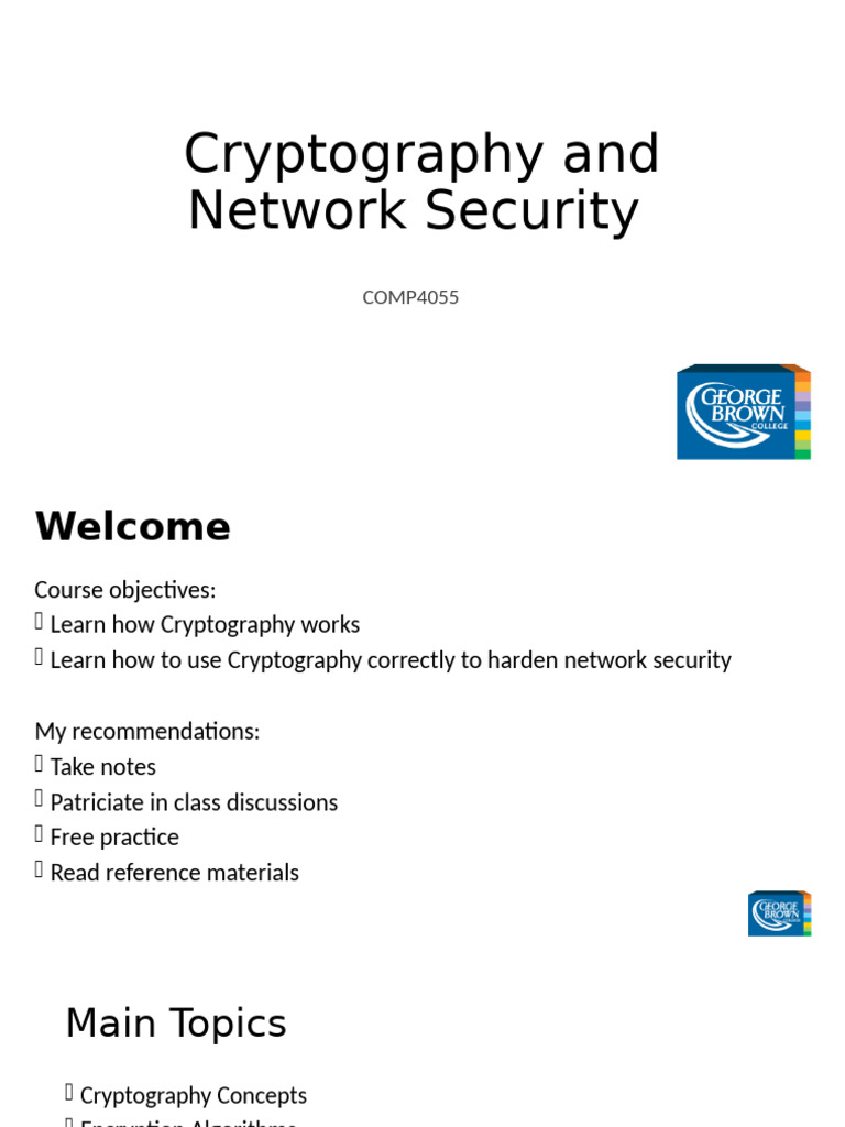 Module 1 - Part - 1 - Cryptography and Network Secuirty Overview-Win23 | PDF | Cryptography ...