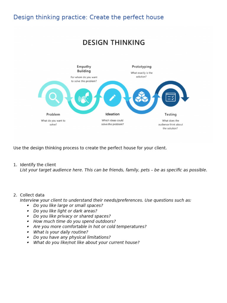 U1 D6 Design Thinking Practice | PDF