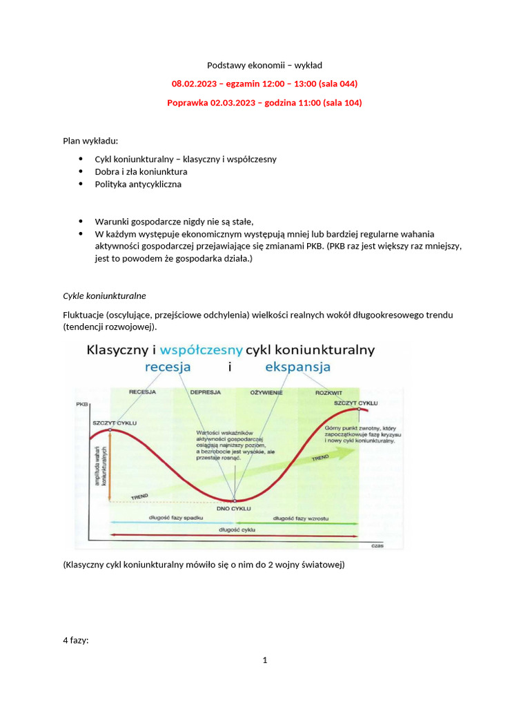 Cykl Koniunkturalny | PDF