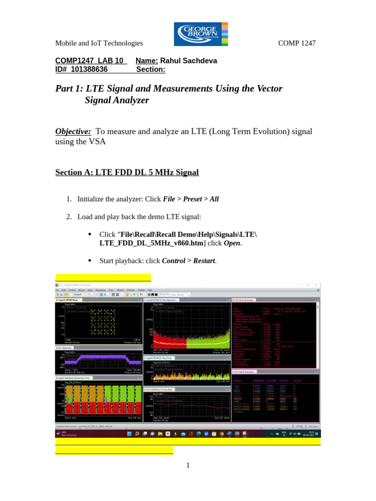 LAB_10_LTE_ | PDF | Lte Advanced | Lte (Telecommunication)
