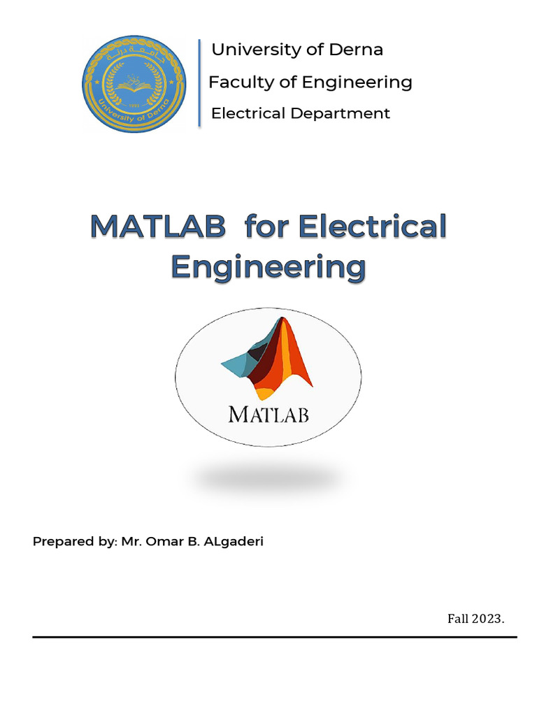 Lecture 1. Matlab | PDF