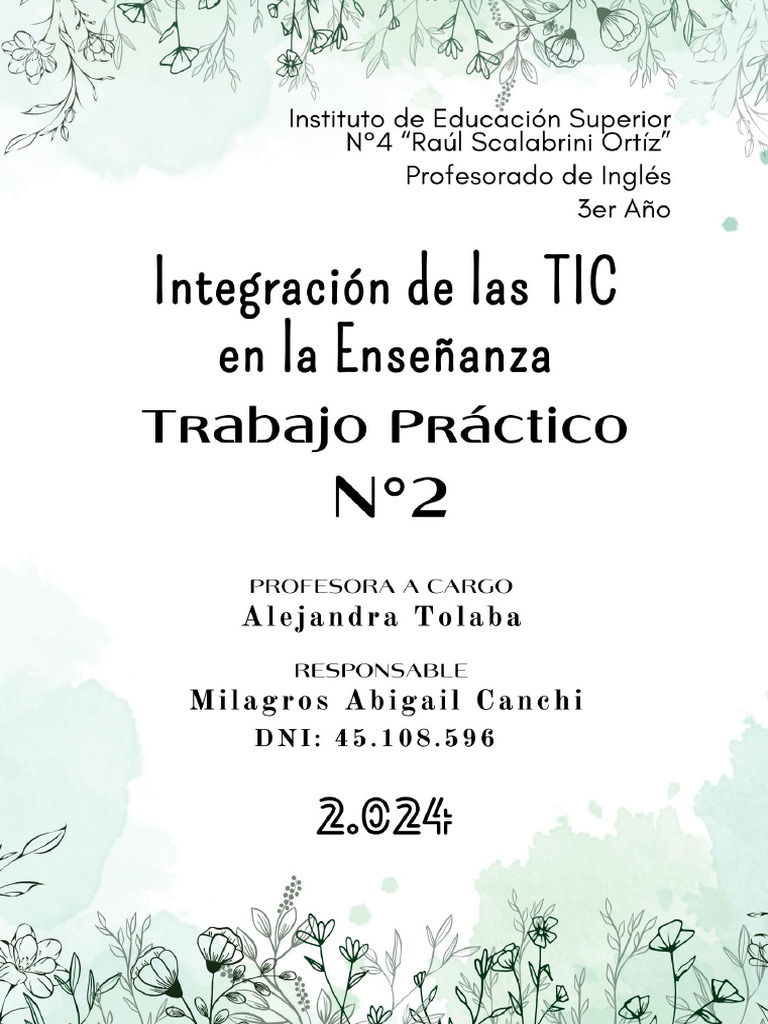 TP 2 TIC | PDF | Maestros | Enseñando