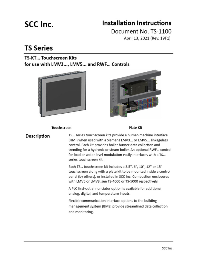 Touchscreen Installation Instructions TS 1100 | PDF | Login | Usb Flash Drive