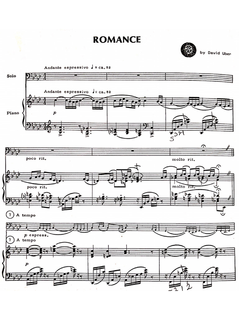 Romance David Uber Full Score PDF Free | PDF