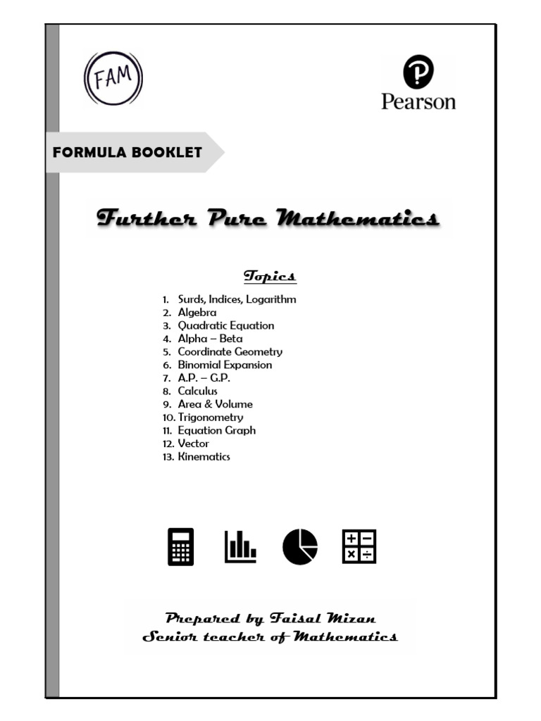 Further Pure Math Formula Book | PDF | Mathematics | Mathematical Objects