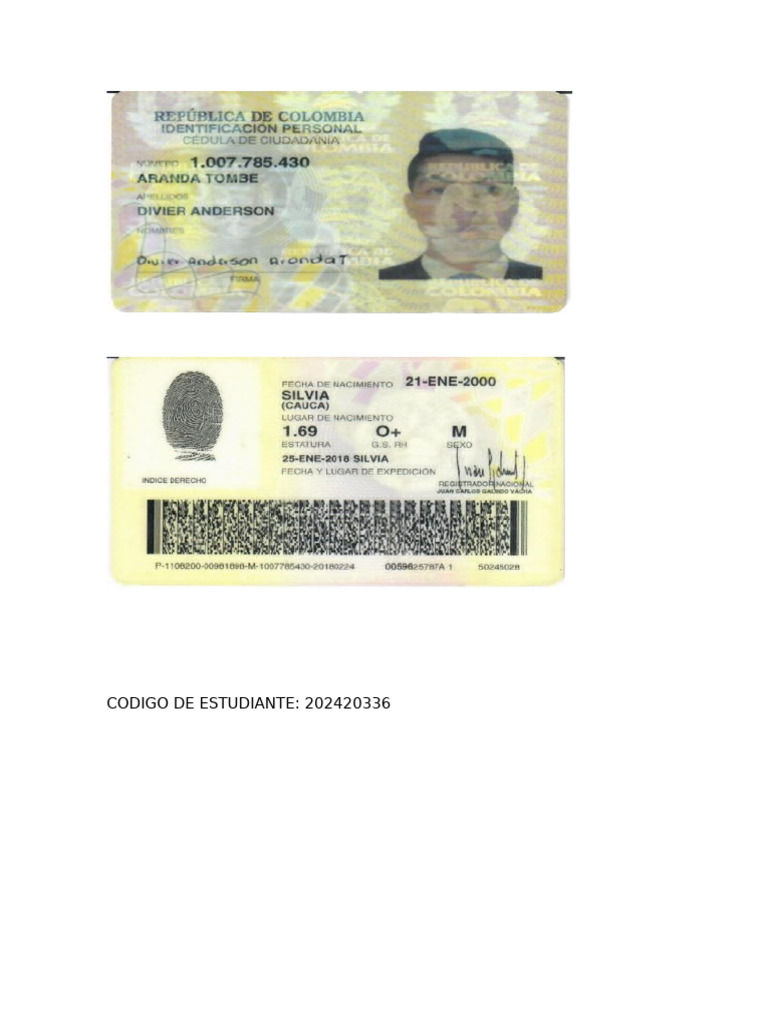Codigo de Estudiante | PDF