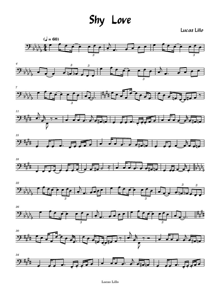 Shy Love Bass Pdf 3690