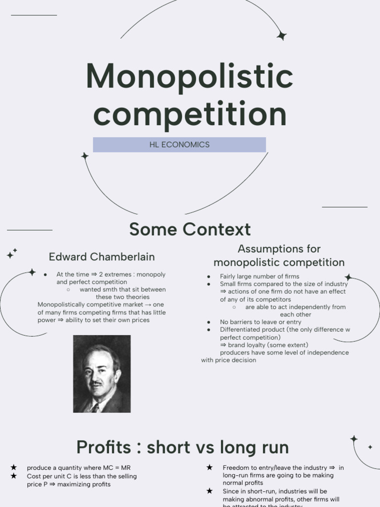 Monopolistic Competition | PDF | Profit (Economics) | Monopoly