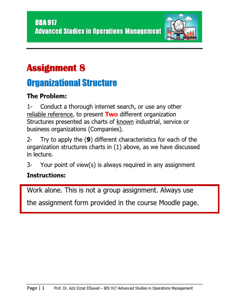 Assignment 8 - Organizational Structure | PDF