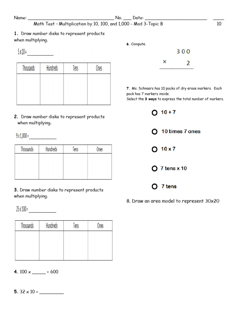 Gr4 Mod3 TopicB-test | PDF