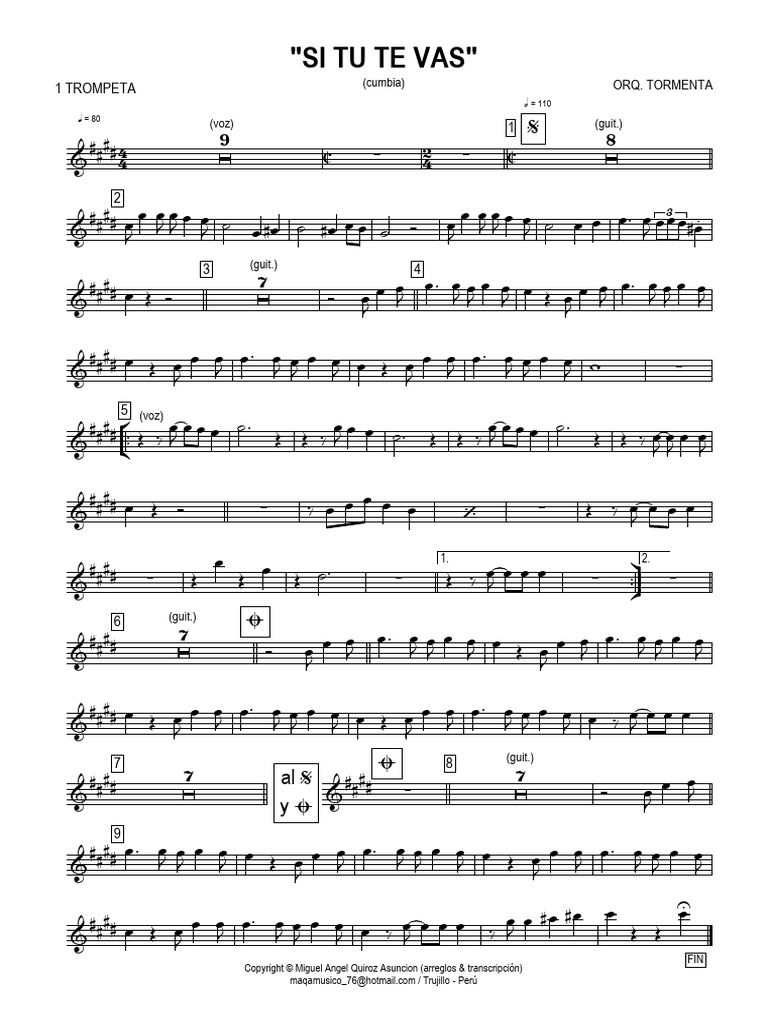 Cumbia-Orq. Tormenta-Si Tu Te Vas | PDF