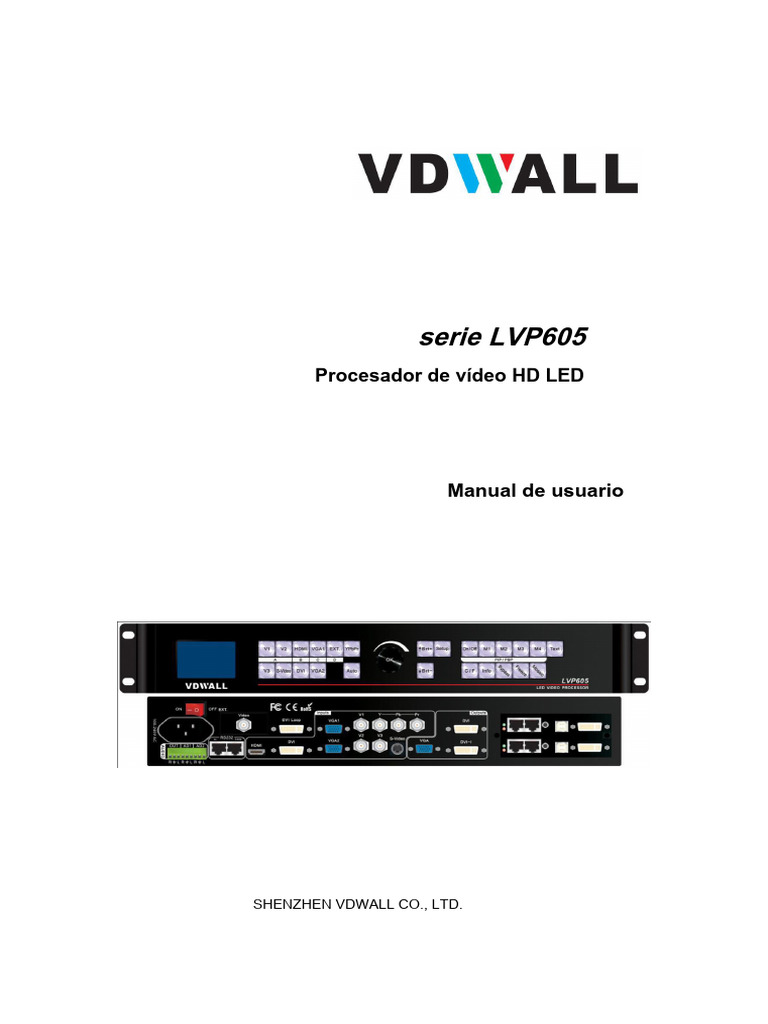 LVP605 Series User Manual - En.es | PDF | Resolución de pantalla | Hdmi