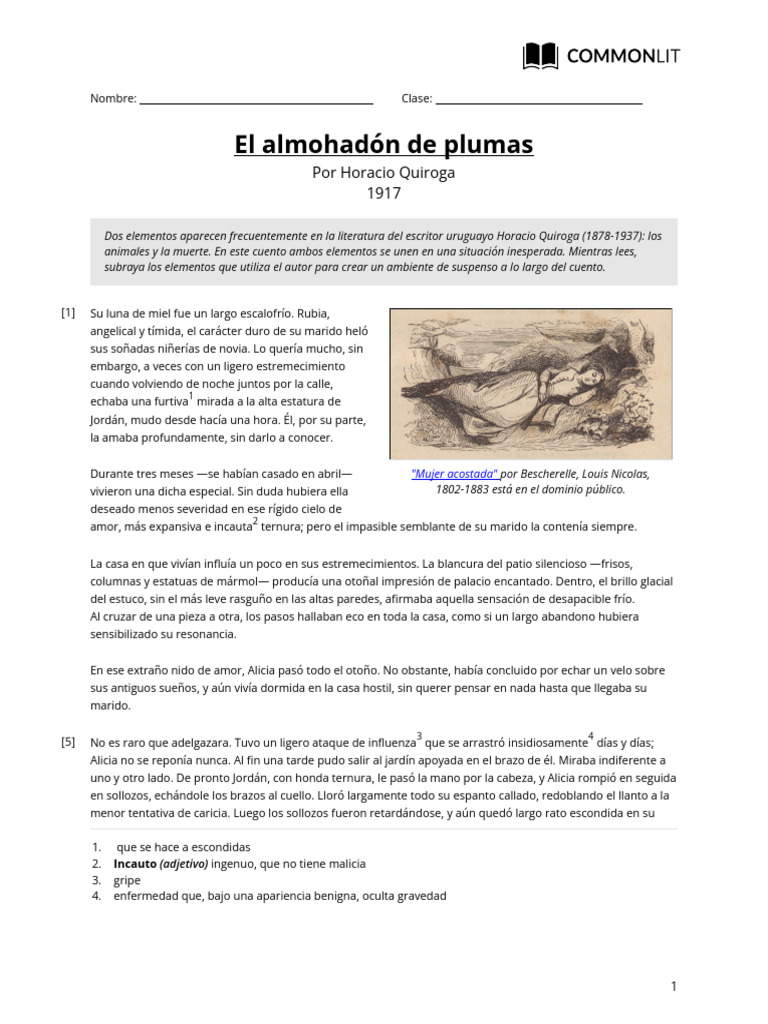 El Almohadón de Plumas-Student | PDF