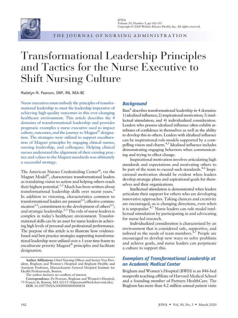 Lectura - Transformational Leadership Principles and Tatics For The ...