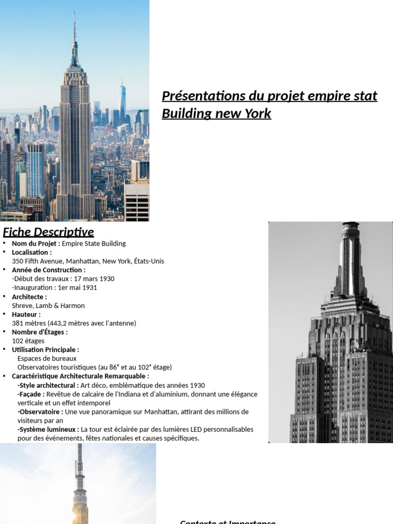 Construction de l'Empire State Building | PDF