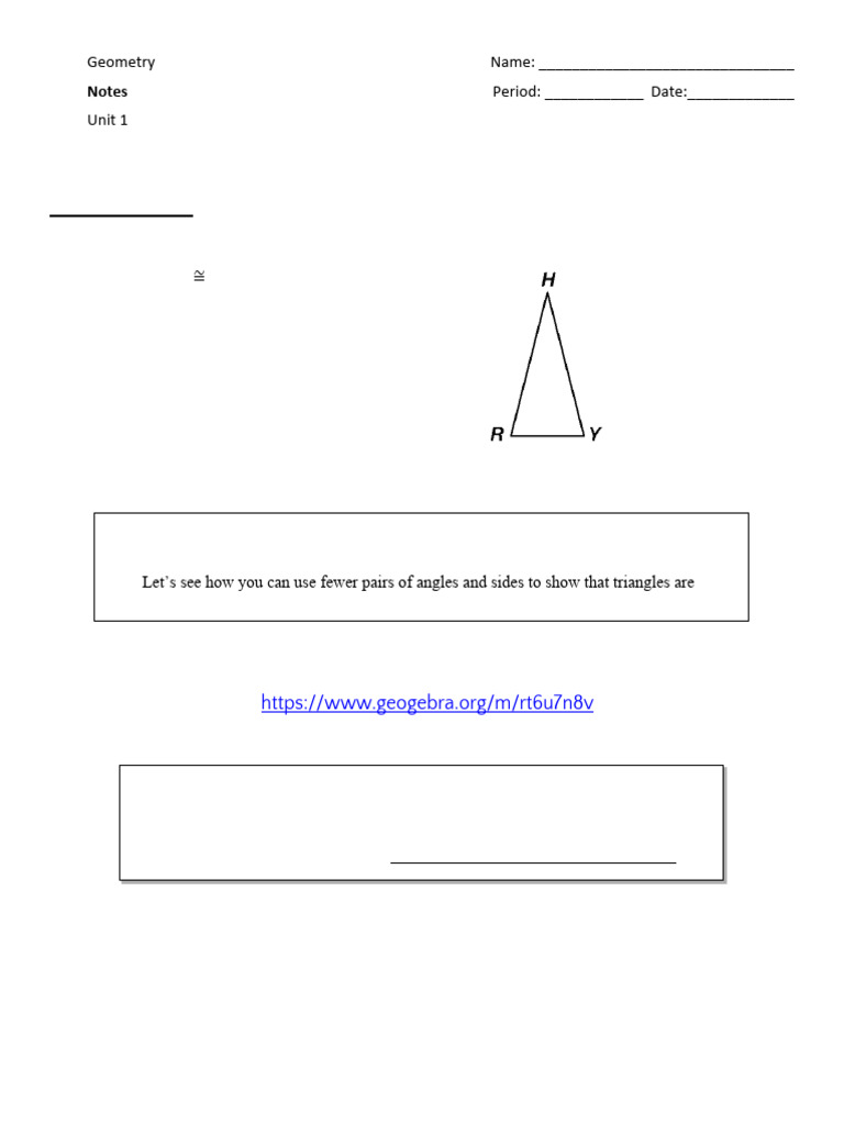 Congruent Triangles Edited 2024 | PDF | Triangle | Euclidean Plane Geometry