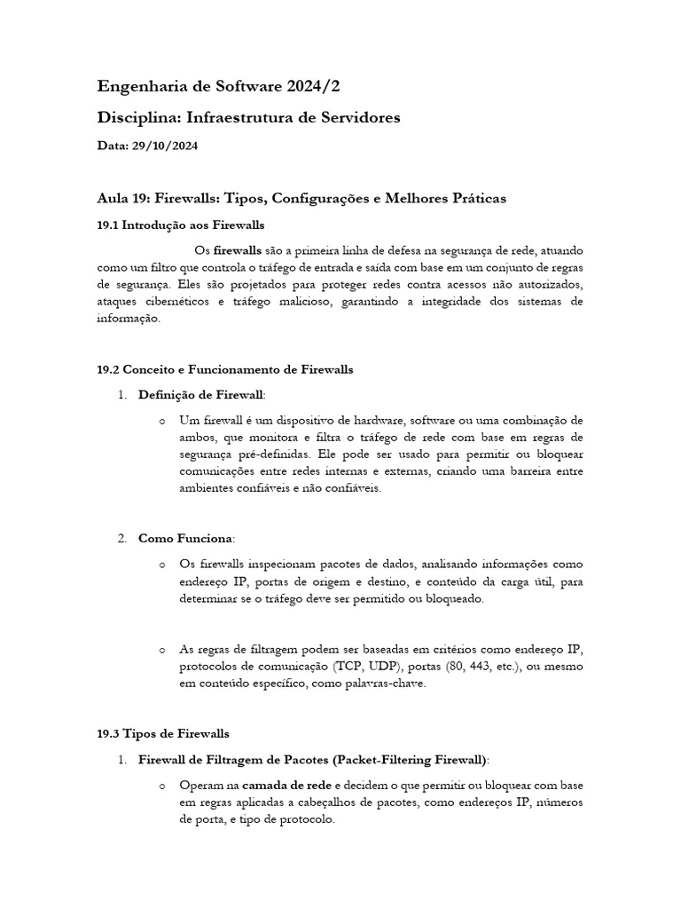 Aula 19 e 20 - Infraestrutura de Servidores - Engenharia de Software ...