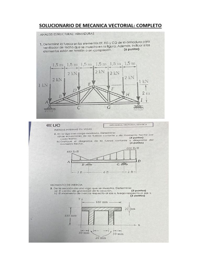 Solucionario de Mecánica Vectorial | PDF