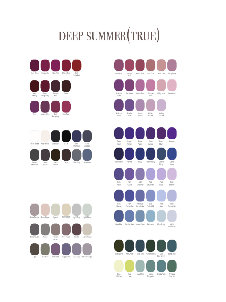 Summer Deep (True) | PDF | Color