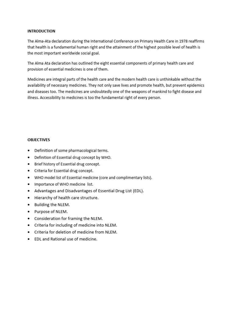 Essential Drug Concept. MCH | PDF | Antimicrobial Resistance | Chemistry