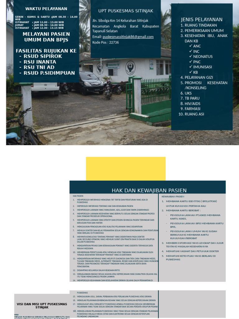 BROSUR 30 LBG - Bagian Hak Dan Kewajiban Buat Di Spanduk - Sama Visi Misi - Jadwal Pelayanan ...