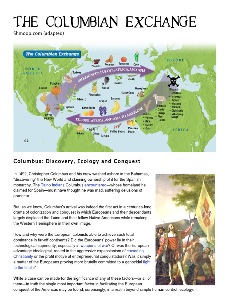 the-columbian-exchange | PDF | Indigenous Peoples Of The Americas ...