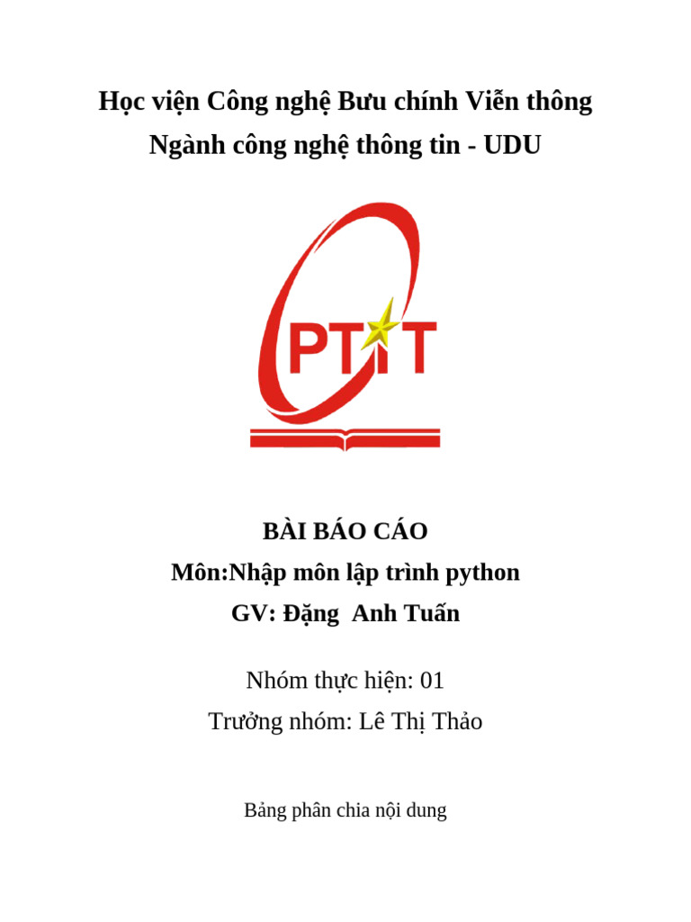 Bao Cao Python | PDF