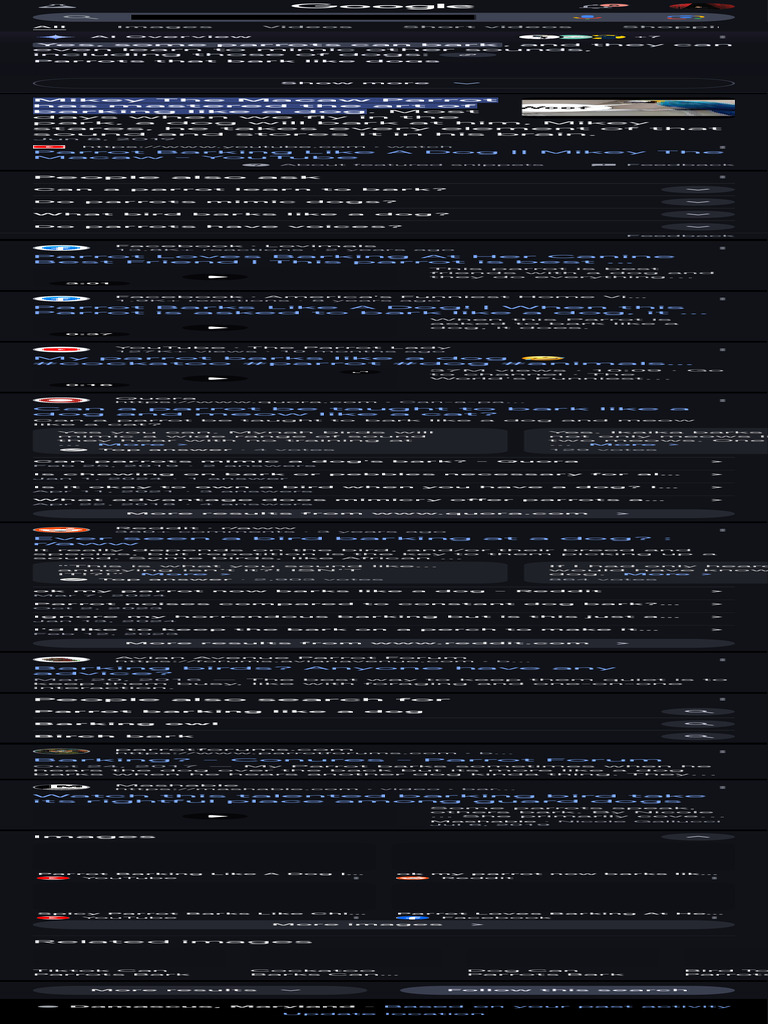 Parrots Mimicking Dog Barks | PDF | Parrot | Ornithology