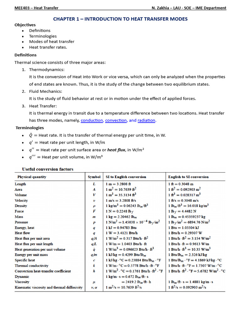 Introduction to Heat Transfer Modes | PDF | Heat Transfer | Heat