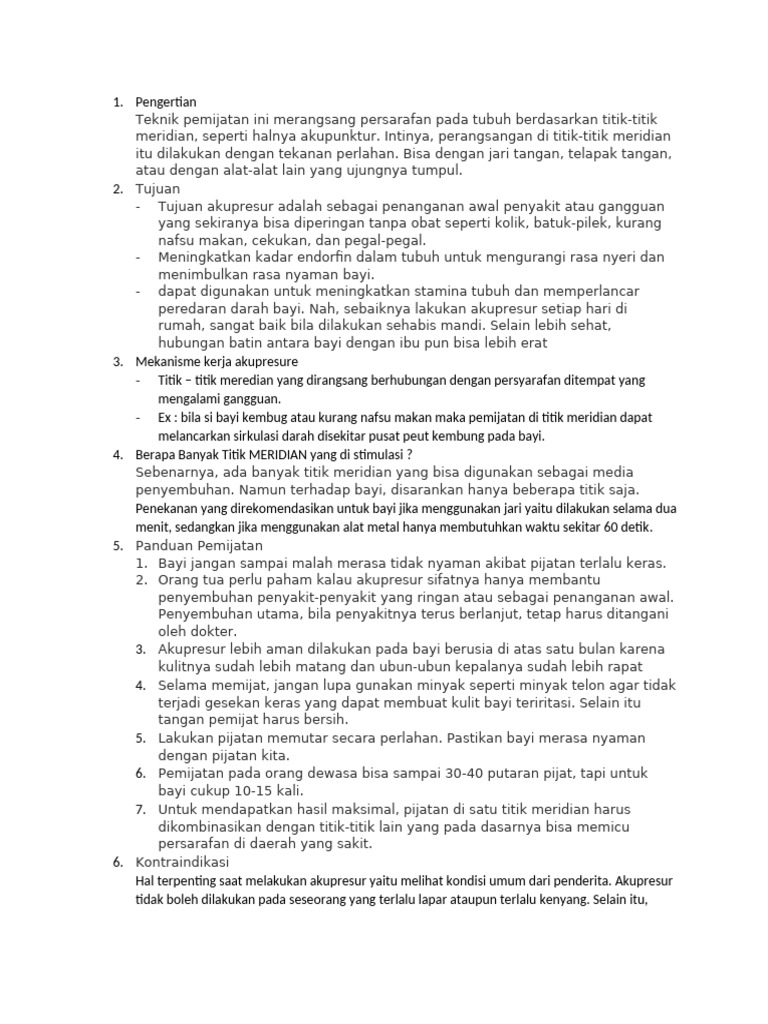 materi totok bayi | PDF