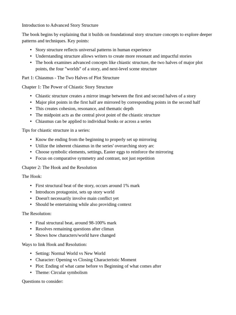 Advanced Story Structure Guide | PDF | Plot (Narrative) | Truth