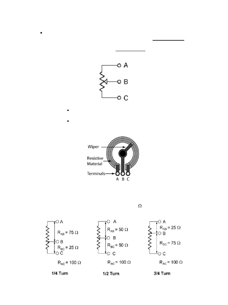 ER Week9, Potentiometers | PDF | Resistor | Electrical Resistance And ...