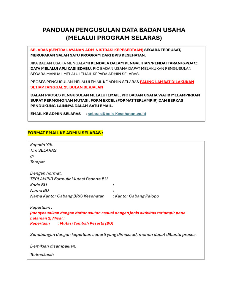 PANDUAN PENGUSULAN DATA BADAN USAHA MELALUI SELARAS | PDF PANDUAN PENGUSULAN DATA BADAN USAHA MELALUI SELARAS | PDF