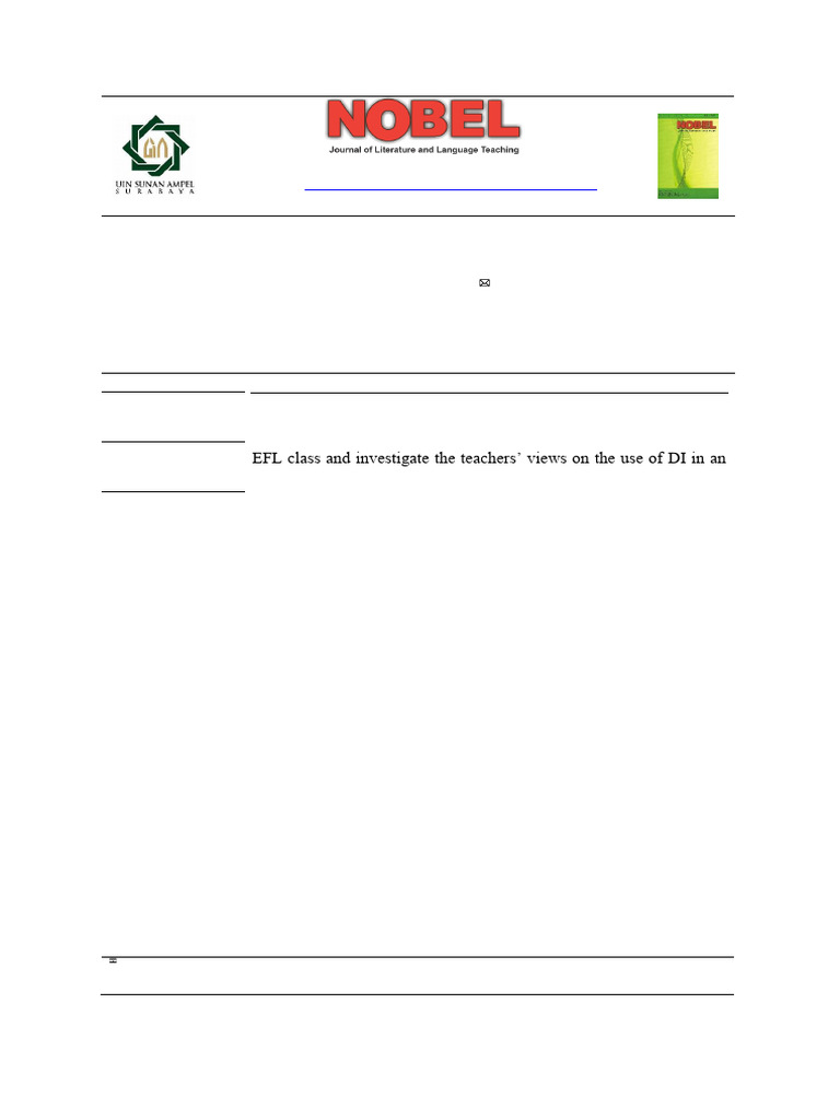 Differentiated Instruction For ASD Students in An | PDF ...