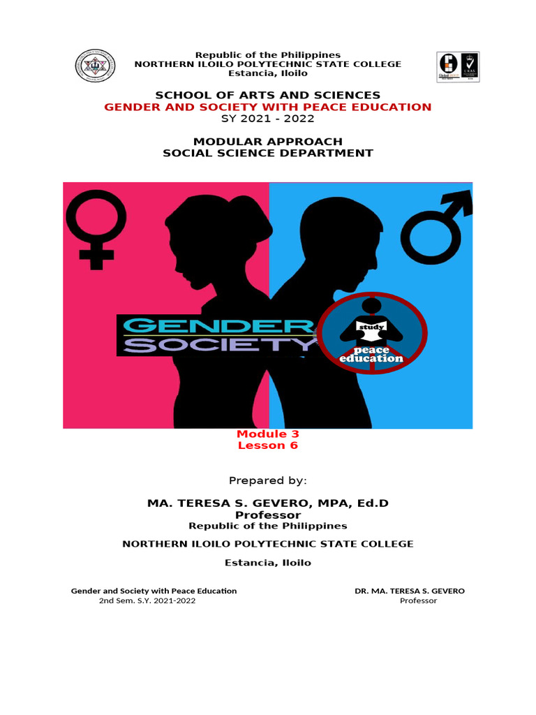 Gender Construction in Society Module 3 | PDF | Feminism | Gender Studies