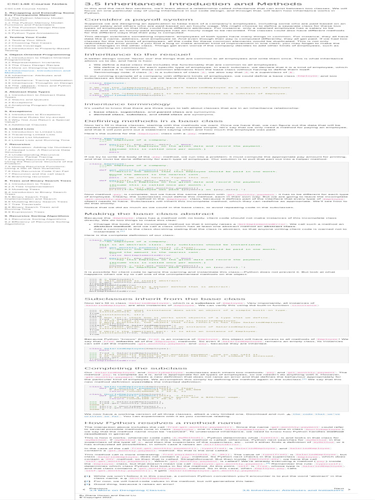 Teach Cs Toronto Edu csc148h Notes Inheritance Inheritance Methods HTML ...