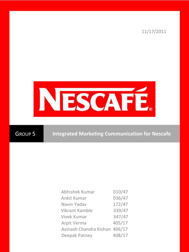 Integrated Marketing Communication Strategy for Nescafe in the Indian ...