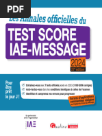 Integrale Annales Officielles Score Iae Message Extrait | PDF