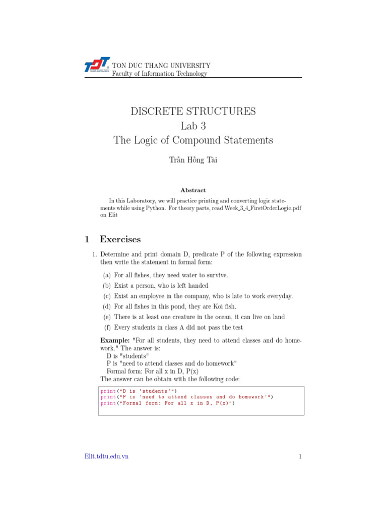 Lab3 | PDF | Mathematics | Logic