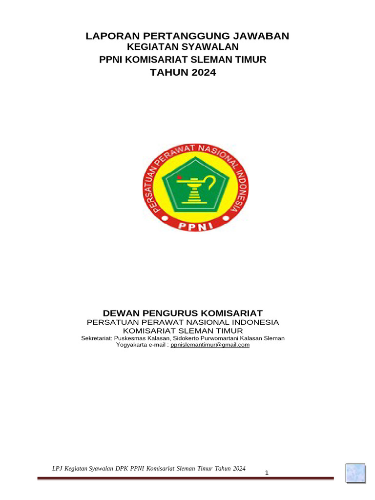 LPJ Kegiatan Syawalan 2024 | PDF