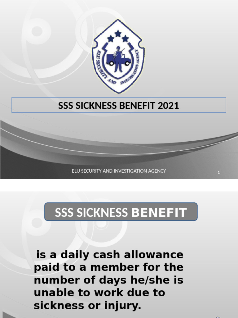 1SSS SICKNESS BENEFITS PP | PDF