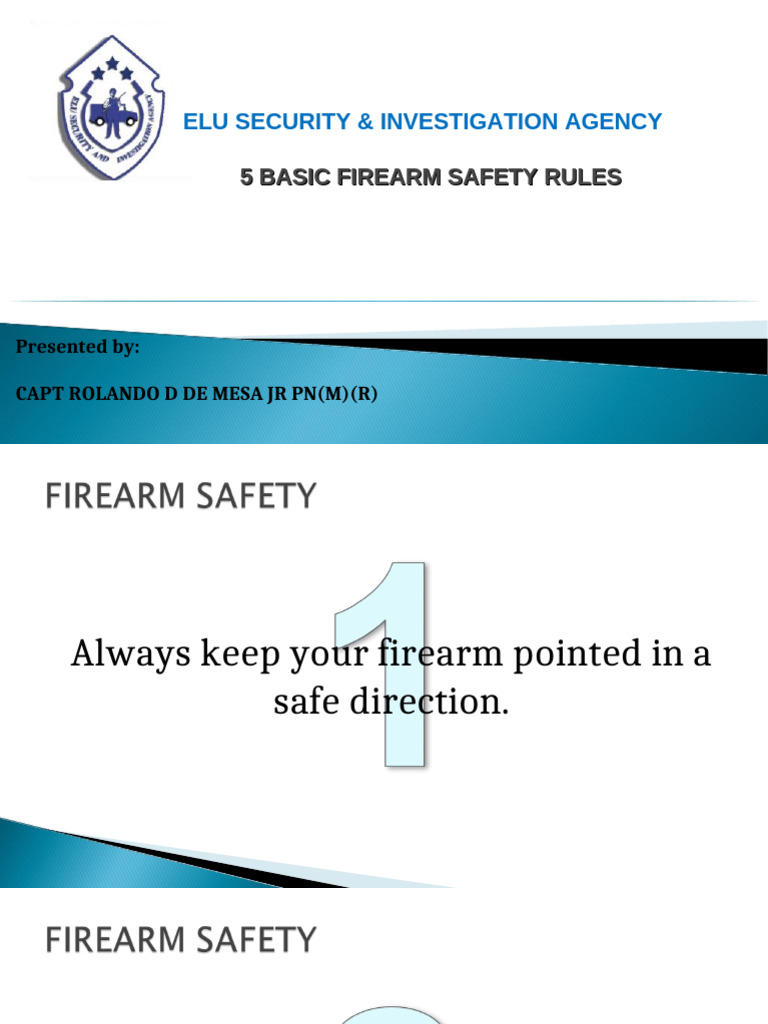 5 FIREARM SAFETY RULES | PDF