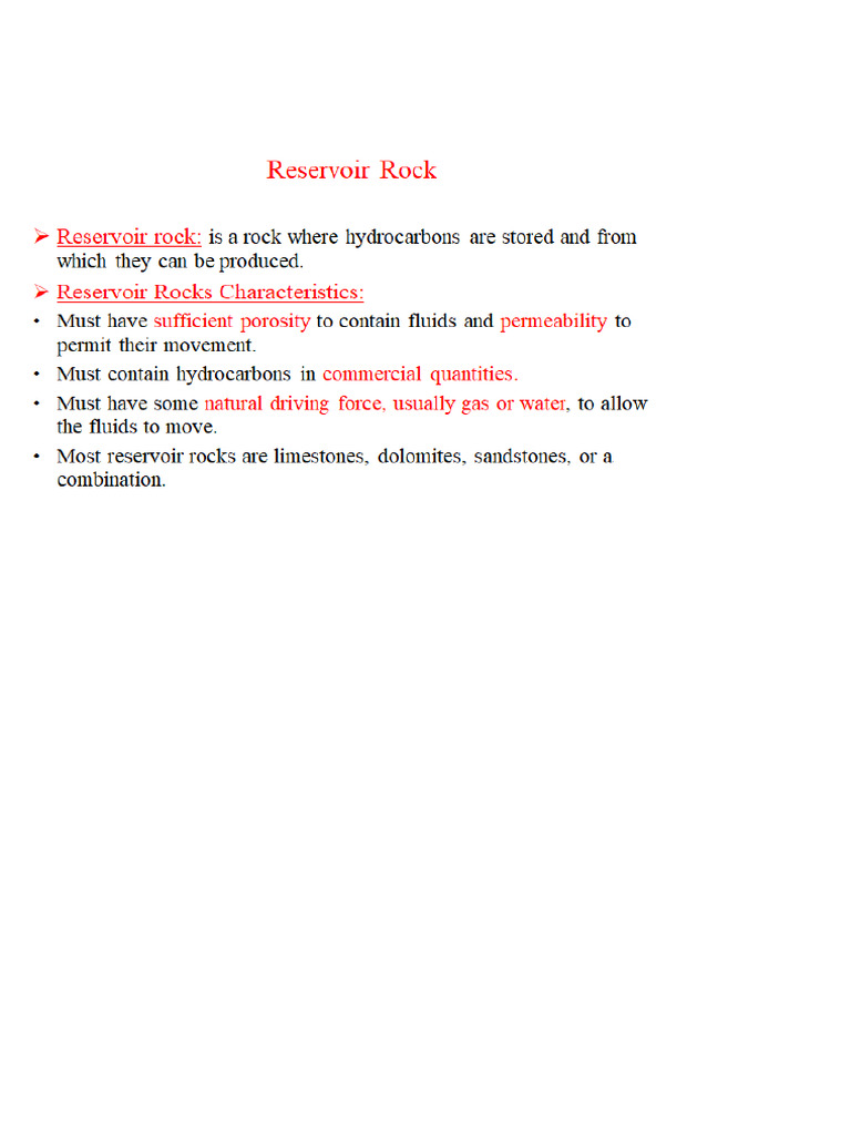 Reservoir Rock | PDF