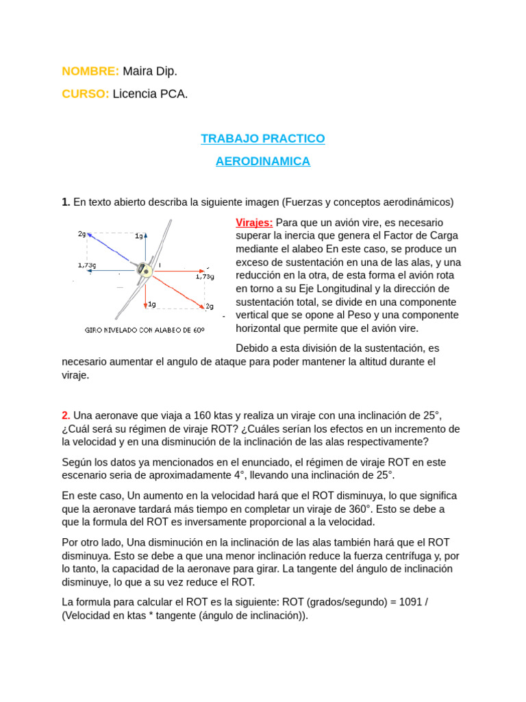 TP N°9 Aerodinamica | PDF | Levantar (Fuerza) | Avión